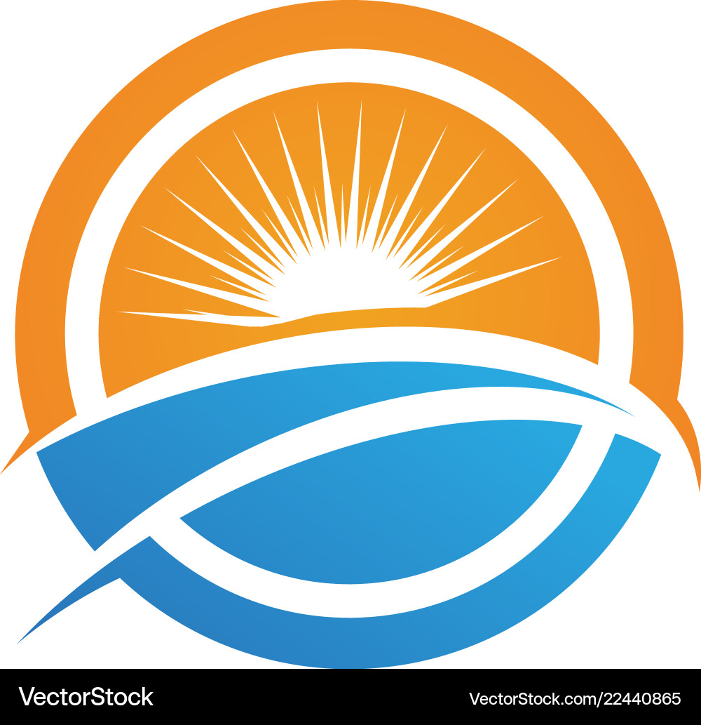 Sun icon logo and symbols template design Vector Image