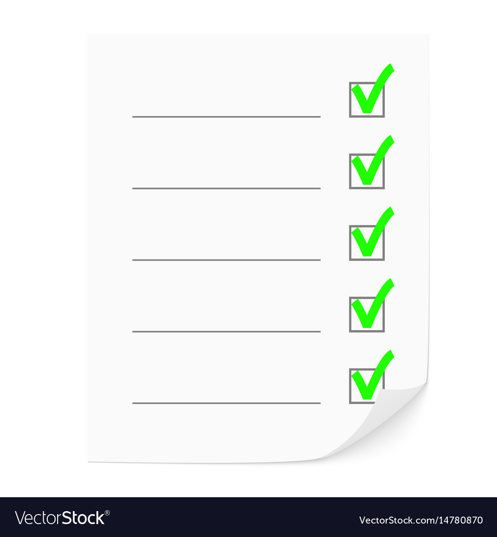 Check list Royalty Free Vector Image - VectorStock