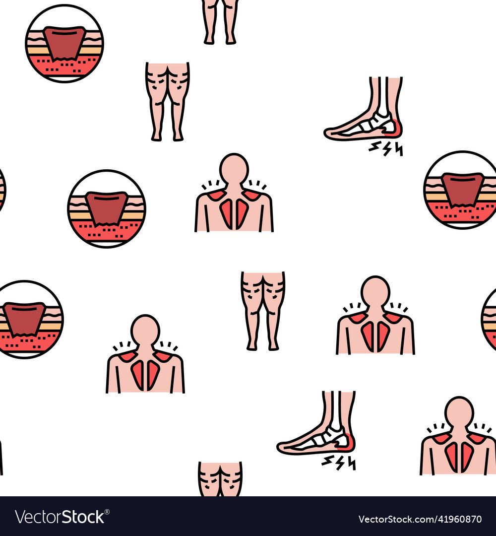 Disease human problem seamless pattern Royalty Free Vector