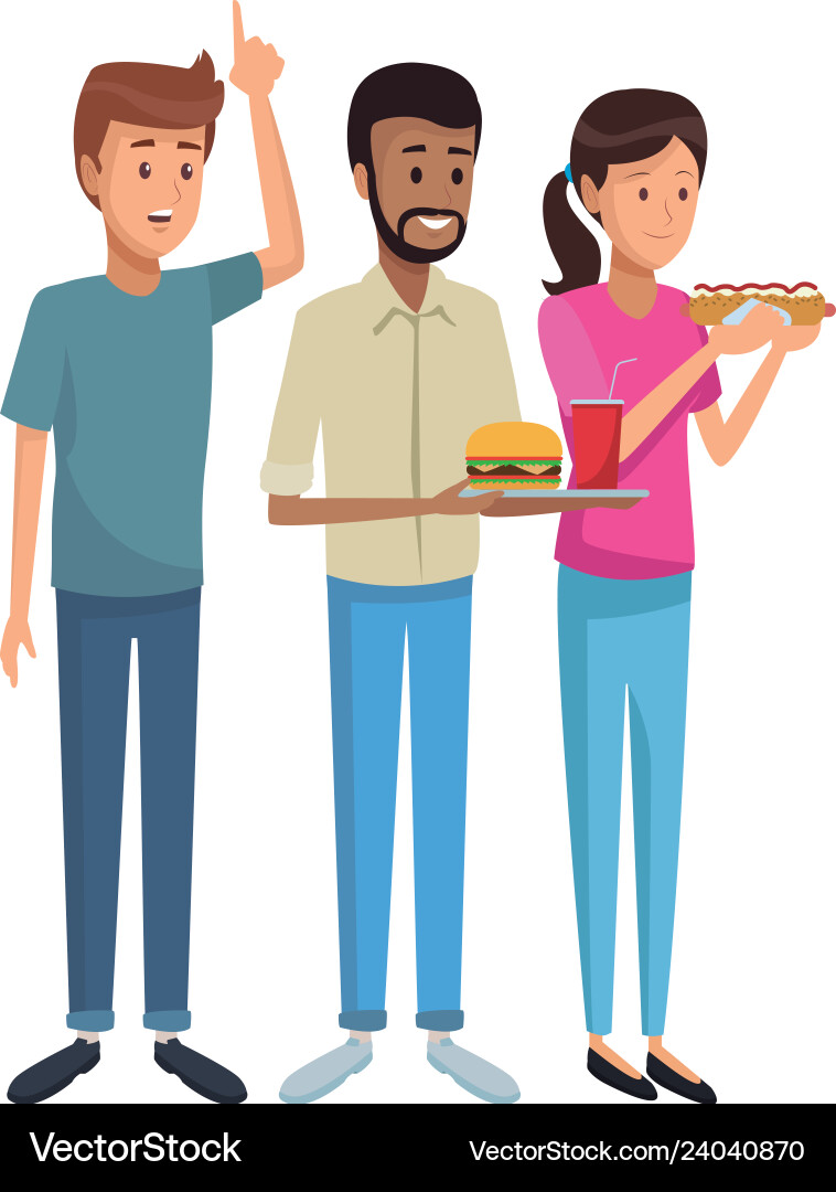 Friends people cartoon Royalty Free Vector Image