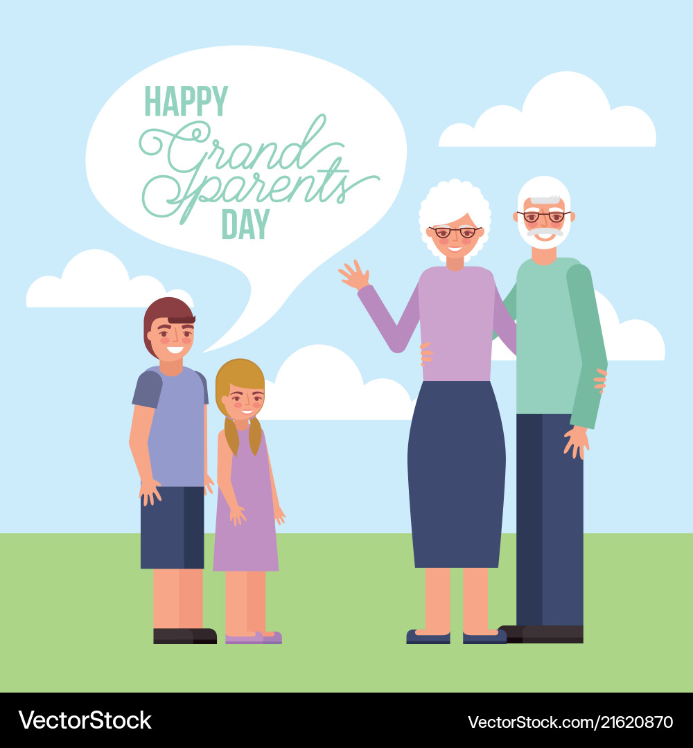 Grandparents day card Royalty Free Vector Image