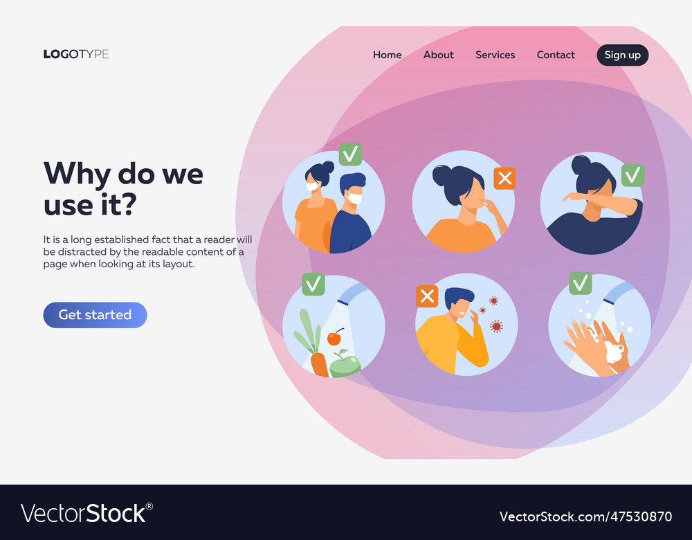 Protection from coronavirus tips Royalty Free Vector Image