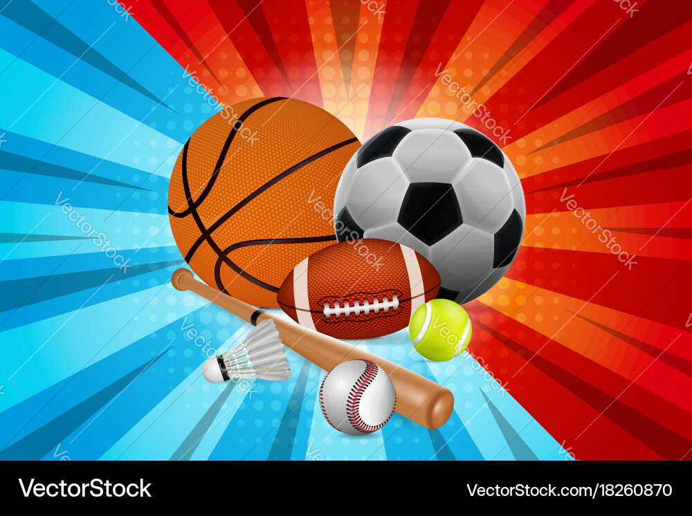 Sports equipment Royalty Free Vector Image - VectorStock