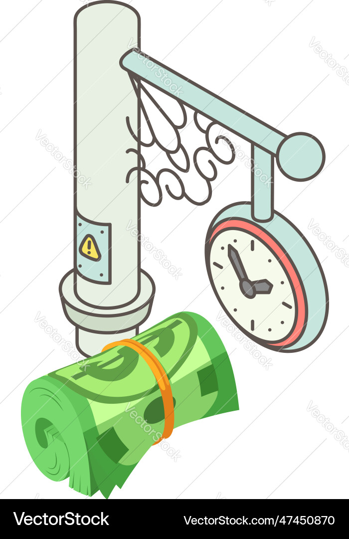 Travel expense icon isometric station Royalty Free Vector