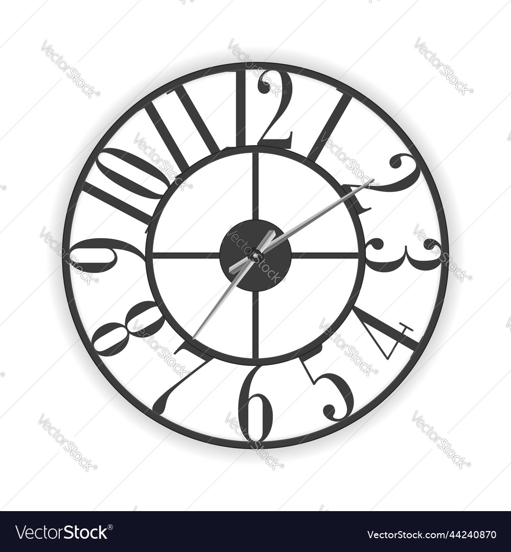 Wall clock Royalty Free Vector Image - VectorStock