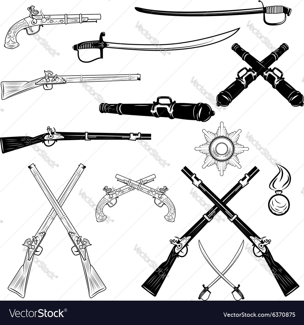 Ancient weapons Royalty Free Vector Image - VectorStock