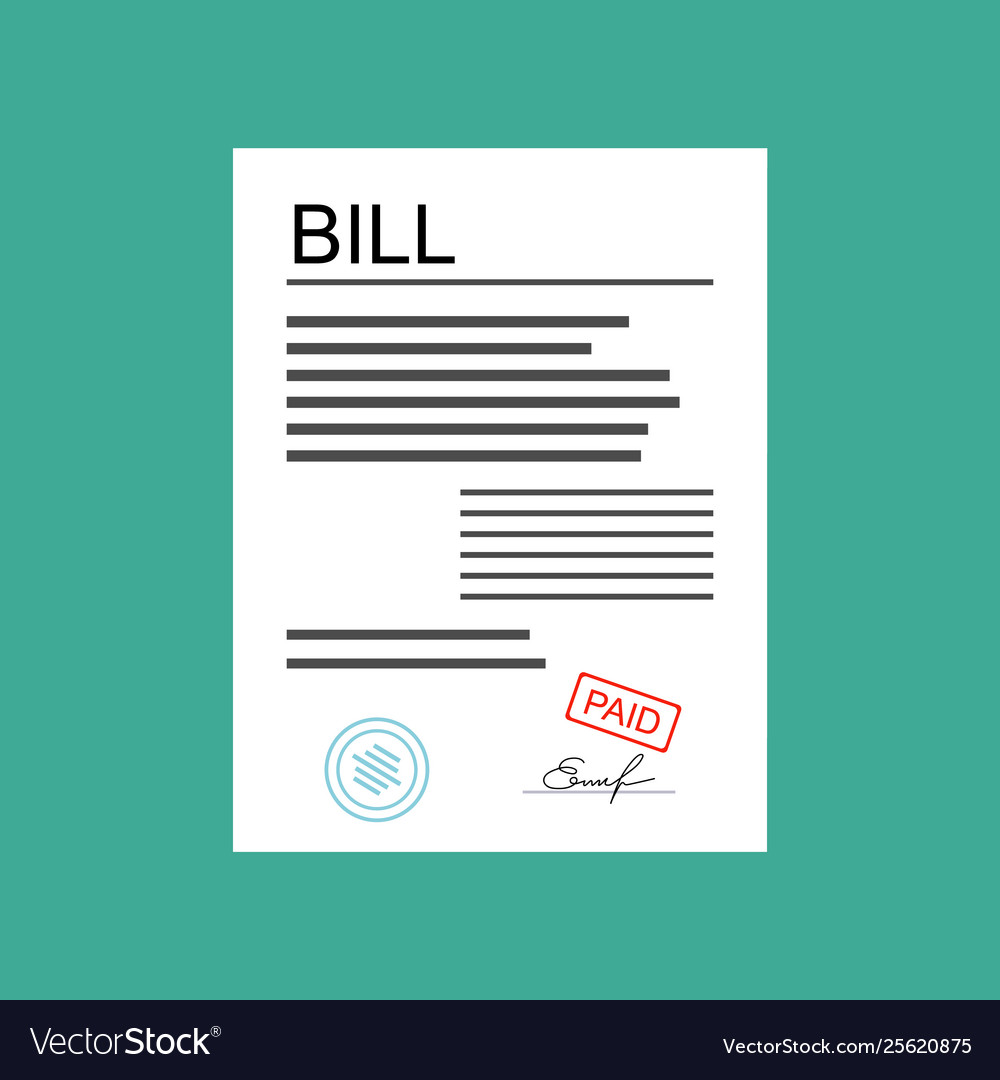 Bill Royalty Free Vector Image - VectorStock