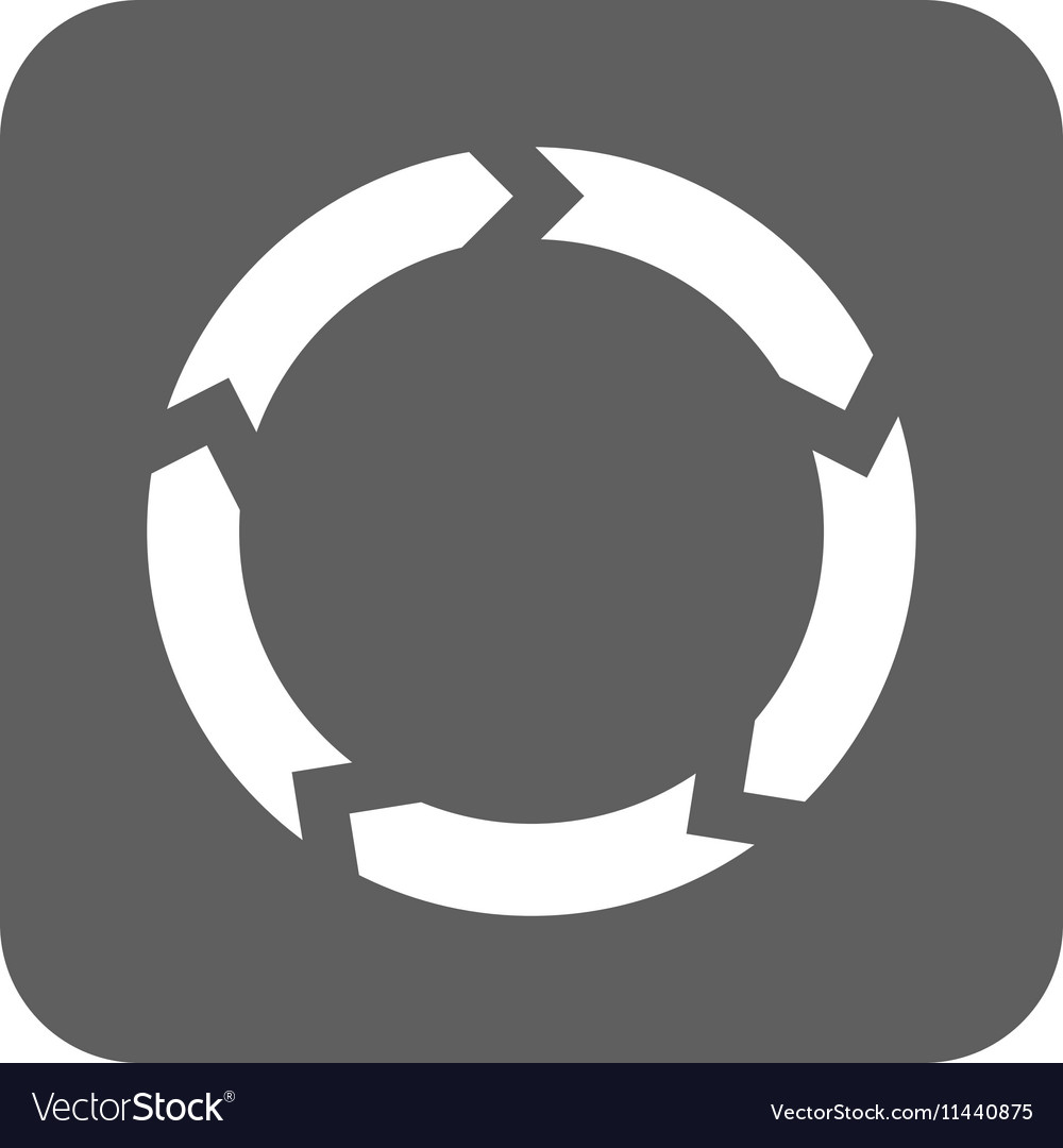 Circulation flat squared icon Royalty Free Vector Image