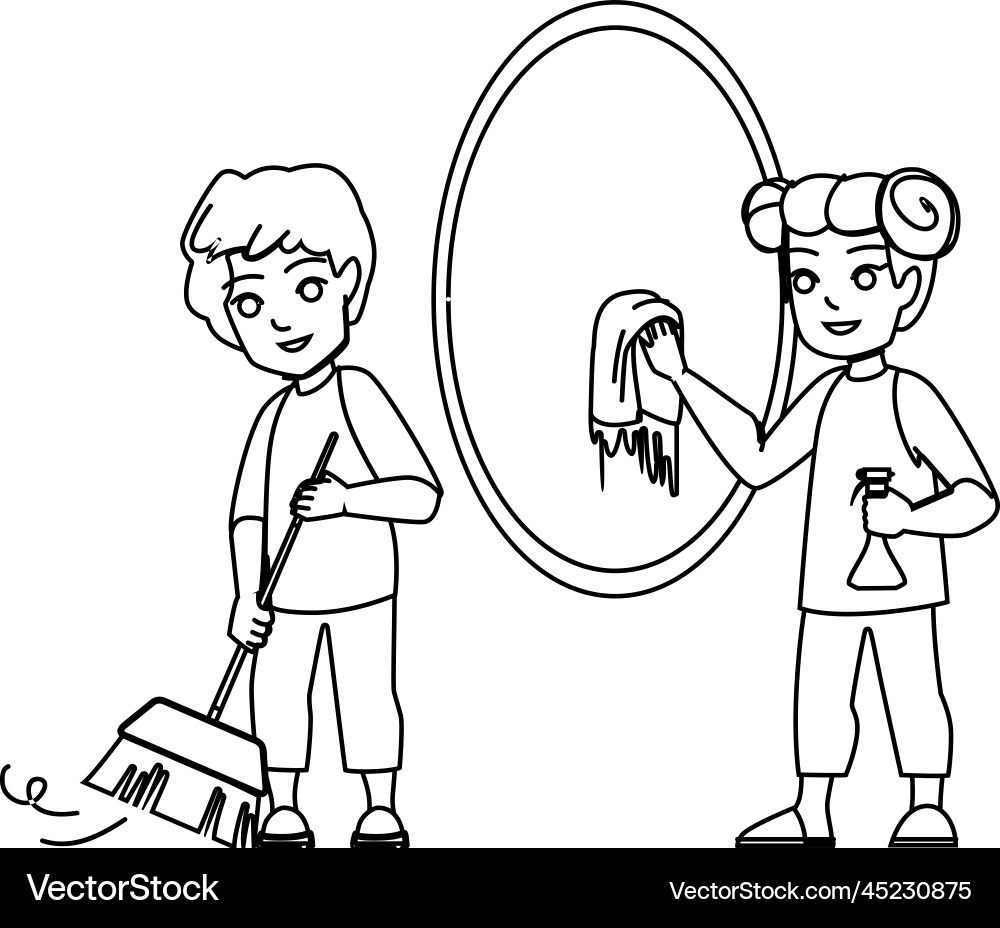 Clean kid Royalty Free Vector Image - VectorStock
