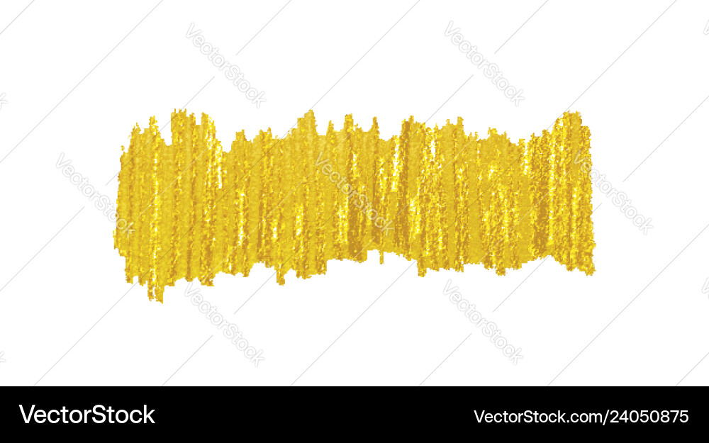Golden brush smear spot Royalty Free Vector Image