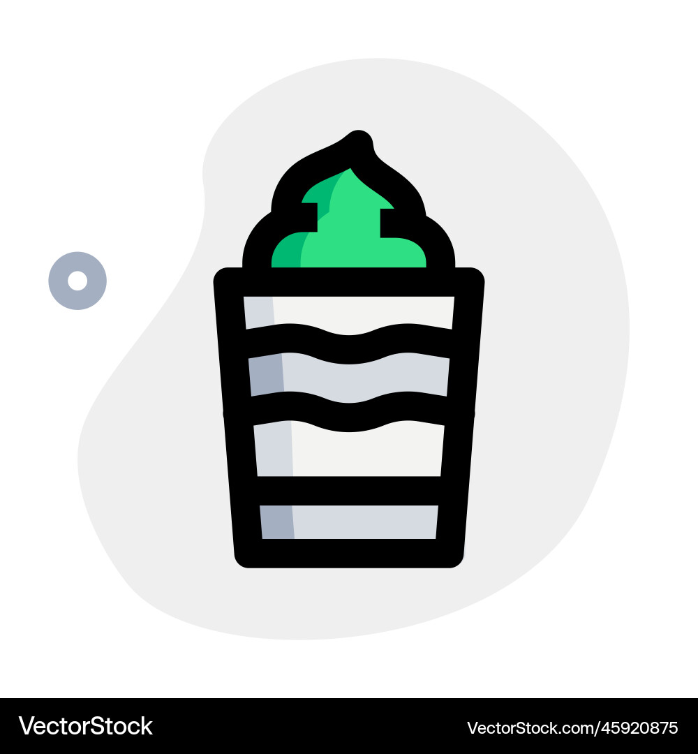 Granita ice cream outline icon set Royalty Free Vector Image