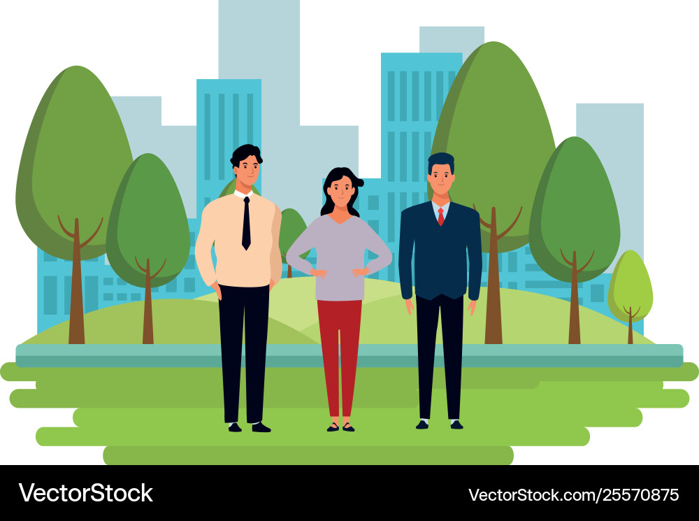 Group people avatar cartoon character Royalty Free Vector