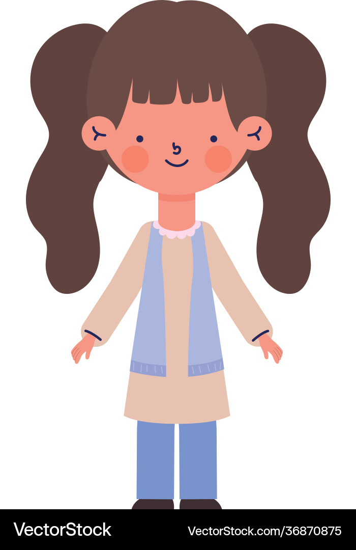 Happy girl icon Royalty Free Vector Image - VectorStock