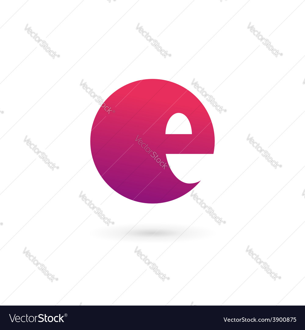 Letter e logo icon design template elements Vector Image
