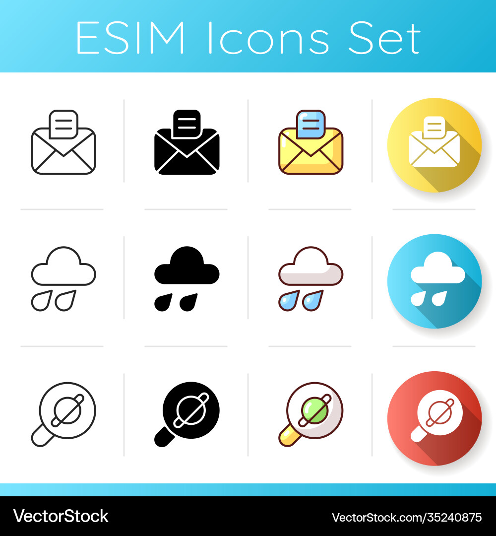 Mobile interface icons set Royalty Free Vector Image
