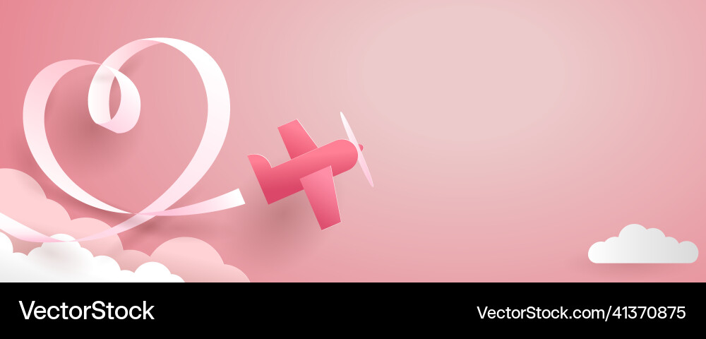 Paper cut love and valentines day Royalty Free Vector Image