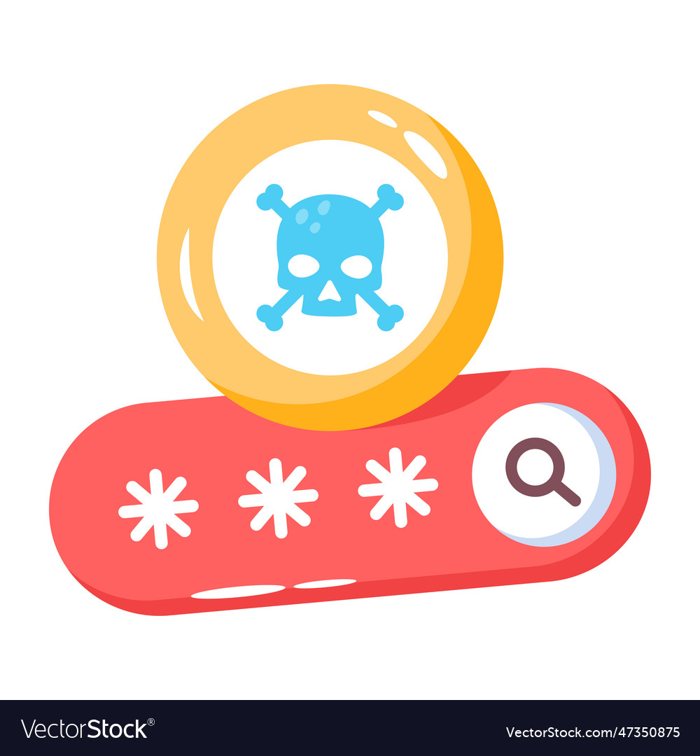 Password attack Royalty Free Vector Image - VectorStock