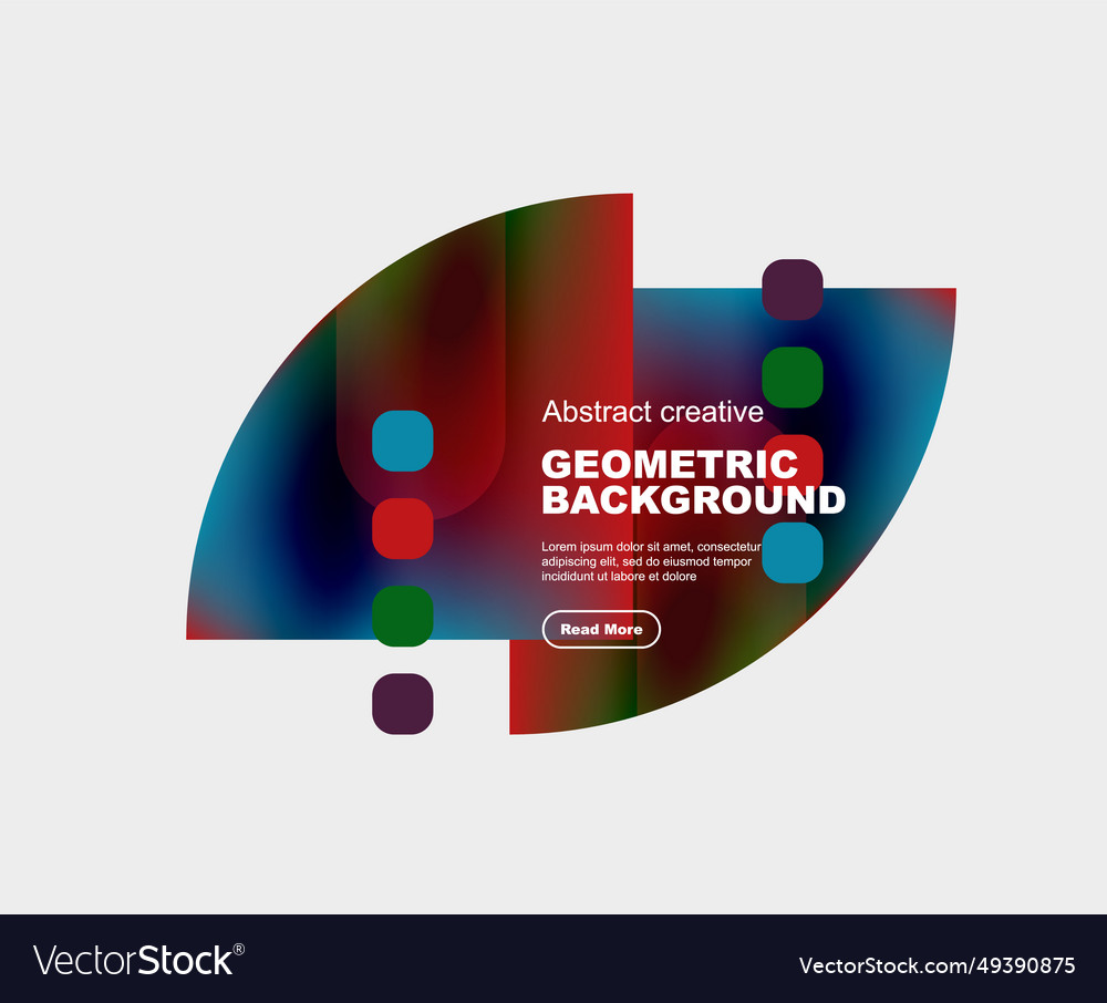 Round triangle and square composition Royalty Free Vector