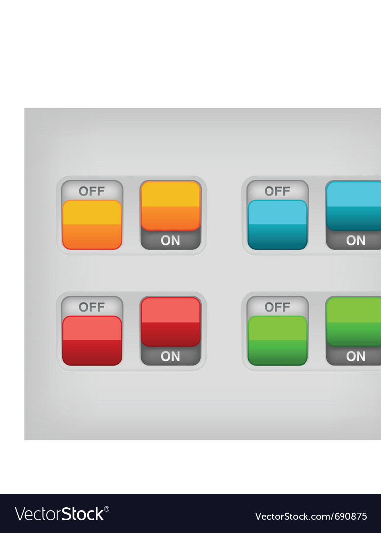 Switch on off Royalty Free Vector Image - VectorStock