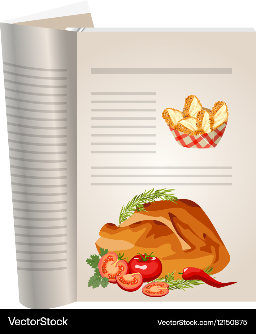 Template pages of a cookbook Royalty Free Vector Image
