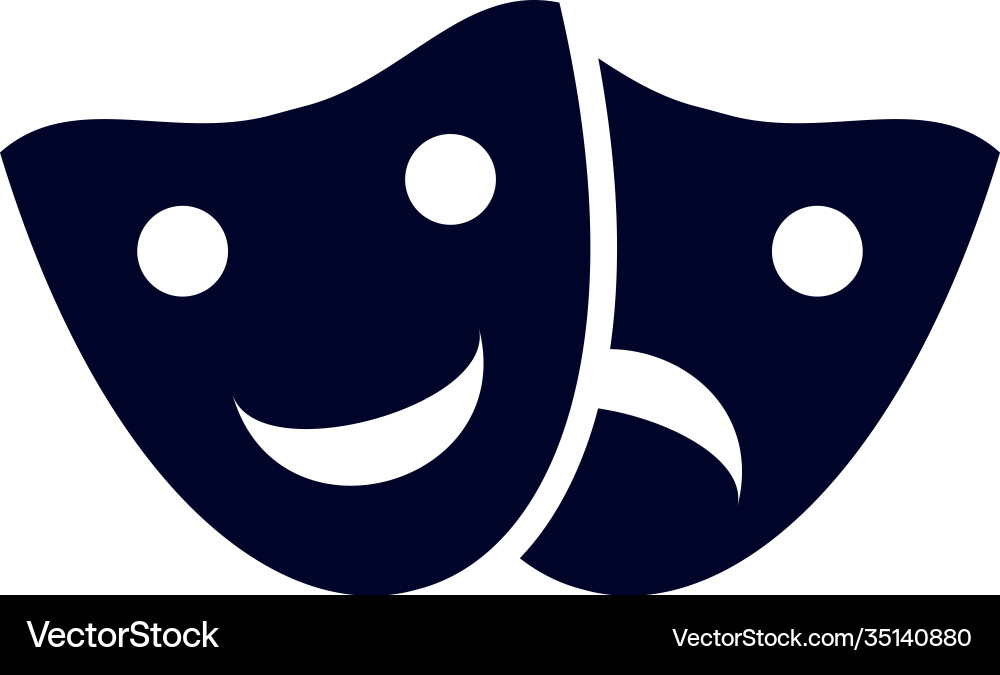 Acting for movie icon logo template creative Vector Image