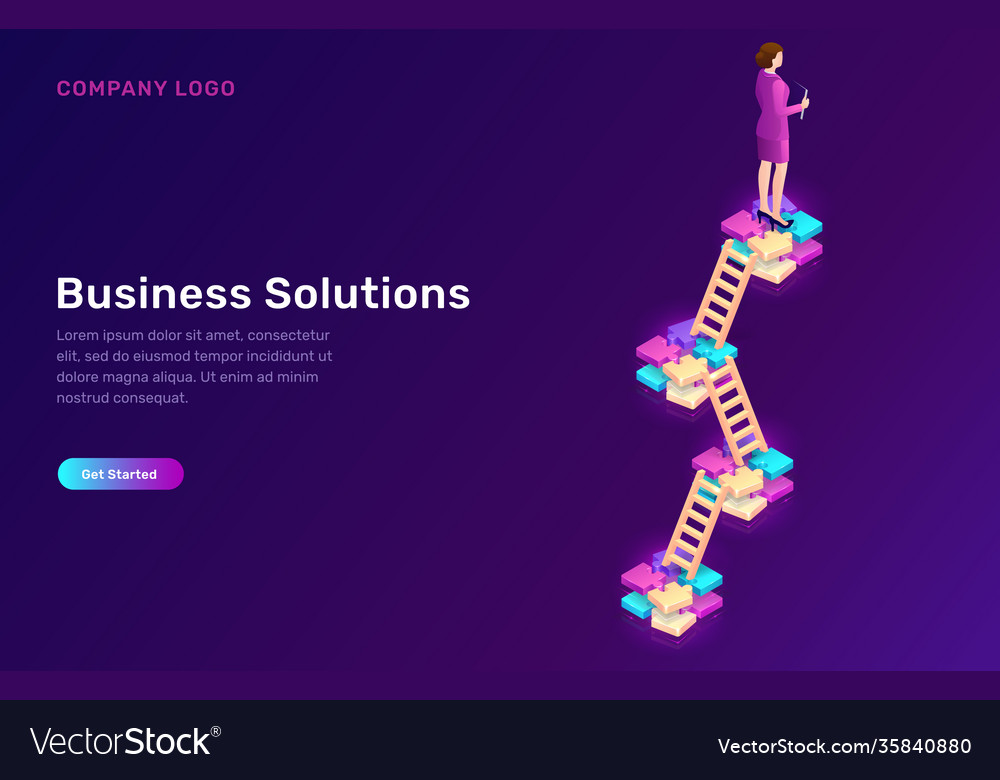 Business solution strategy development concept Vector Image