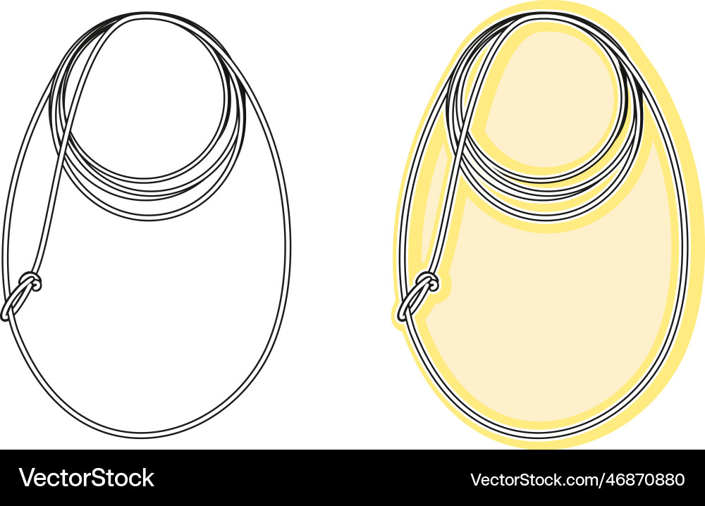 Cowboy rope twisted into a circle with a lasso Vector Image