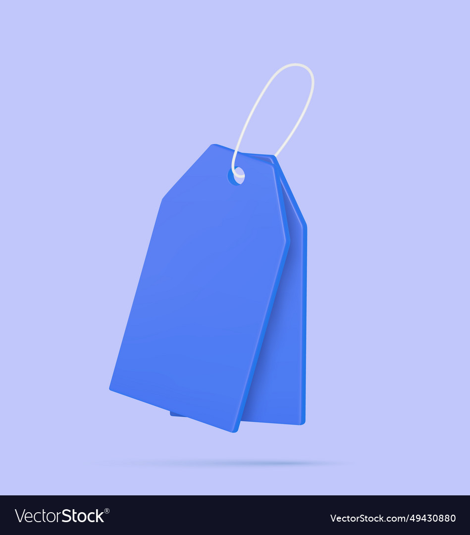 Empty tag linked by a string Royalty Free Vector Image