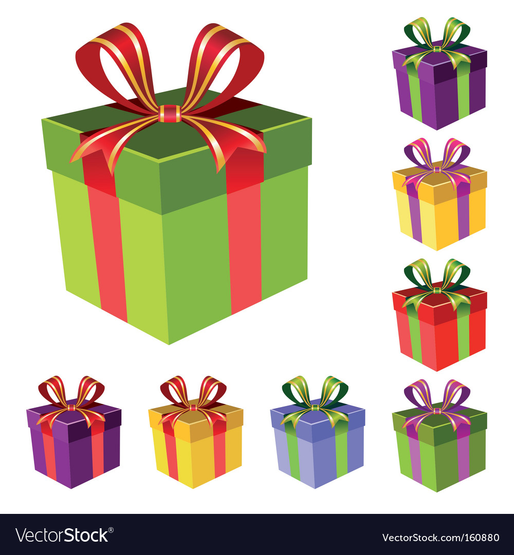 Gift box set Royalty Free Vector Image - VectorStock
