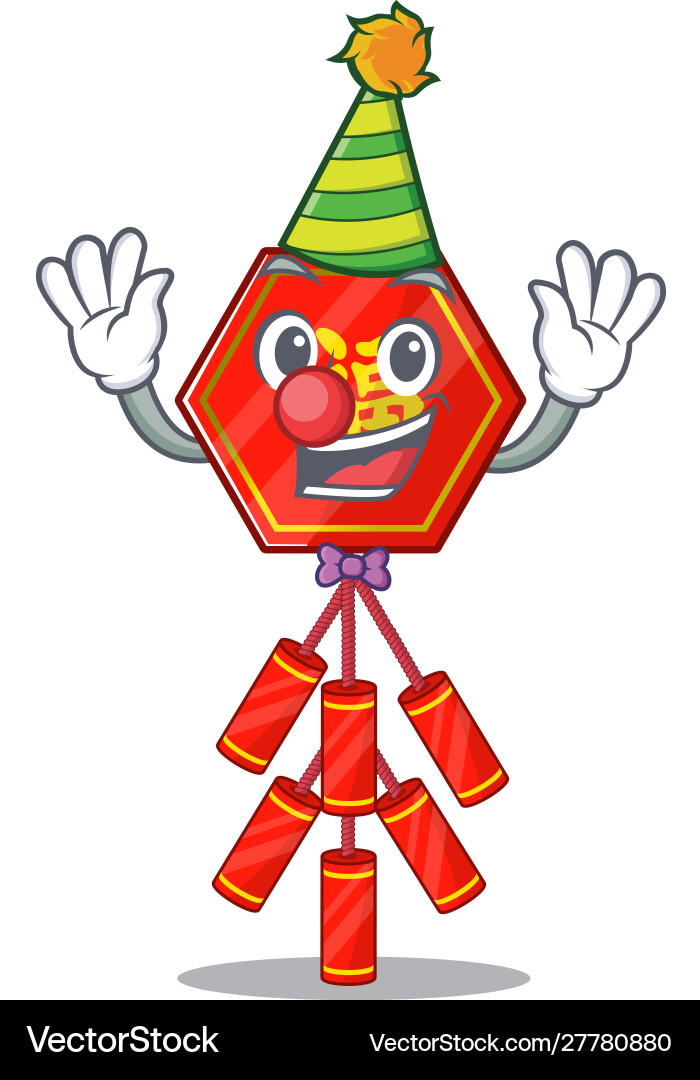 Isolated mascot chinese firecracker on cartoon Vector Image