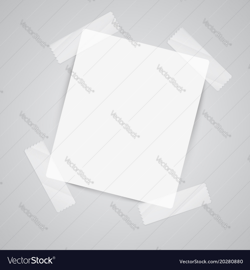 Paper notes with sellotape Royalty Free Vector Image