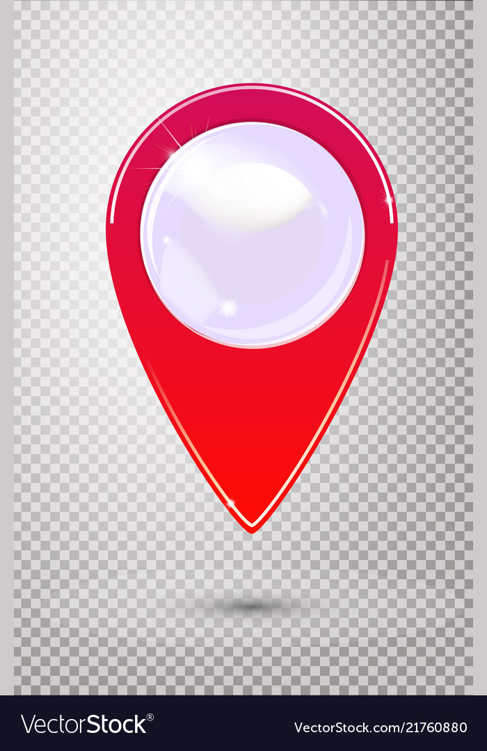 Red map pointer with blank center isolated Vector Image