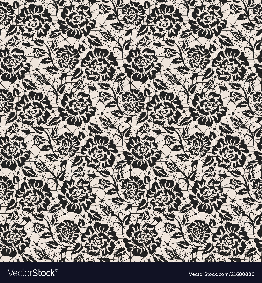 Seamless black lace Royalty Free Vector Image - VectorStock