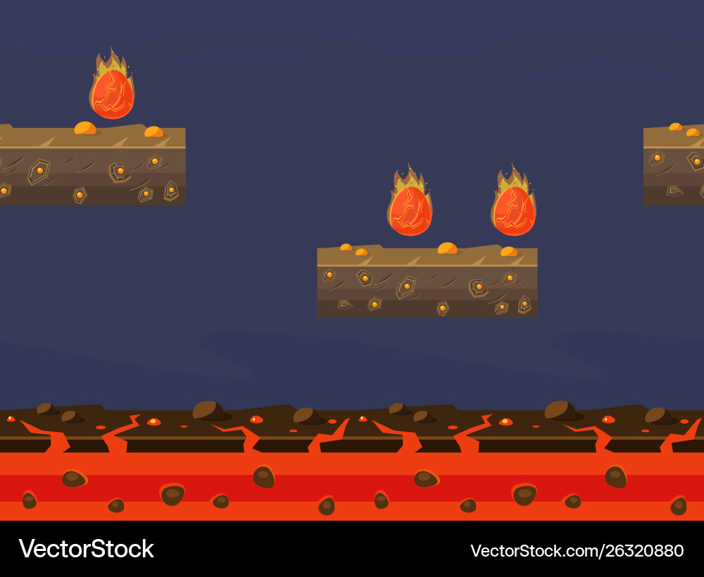 Seamless natural landscape fantasy platform Vector Image