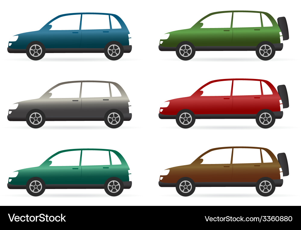 Set of isolated colorful crossover Royalty Free Vector Image
