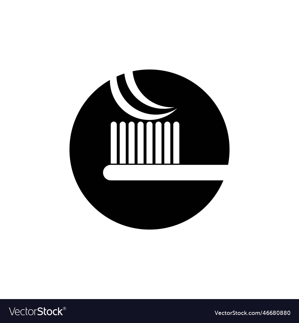 Toothpaste tooth brush logo Royalty Free Vector Image