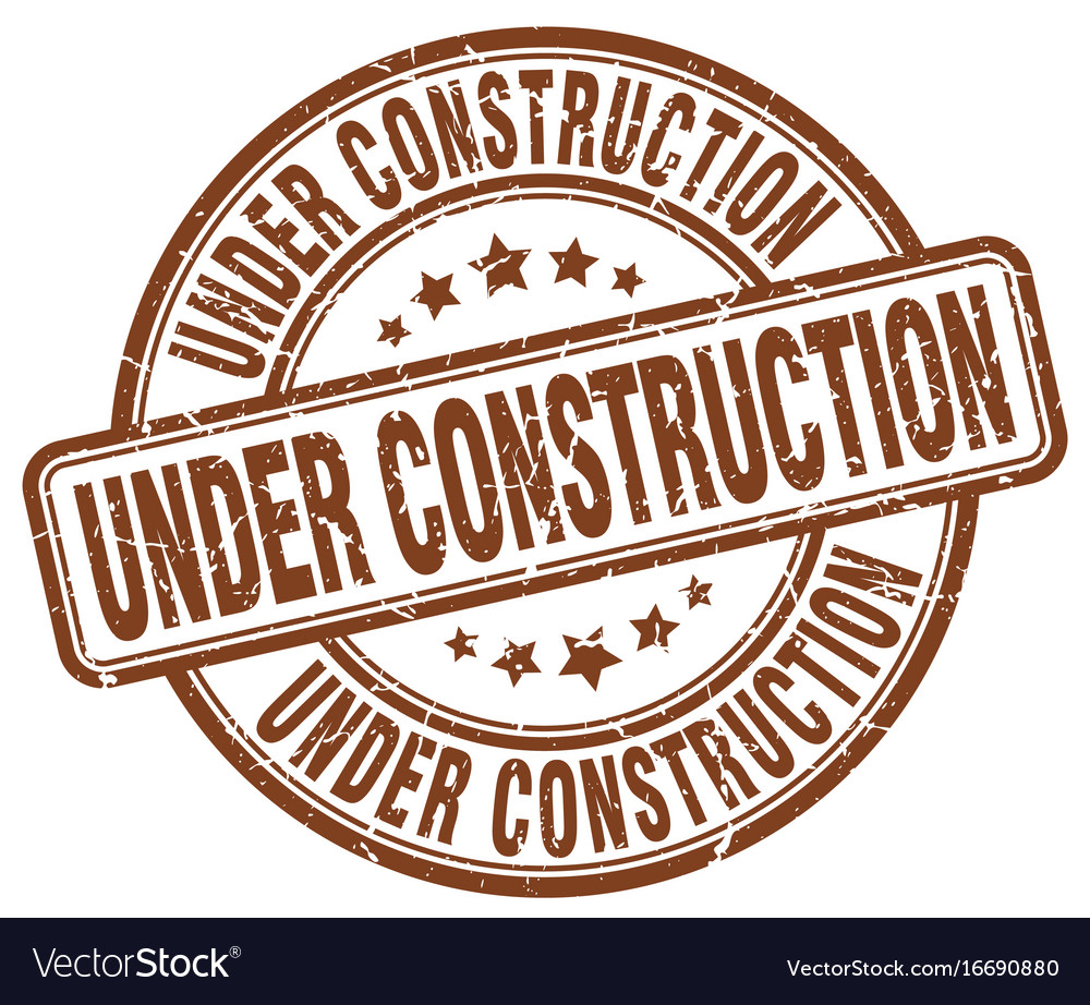 Under construction stamp Royalty Free Vector Image