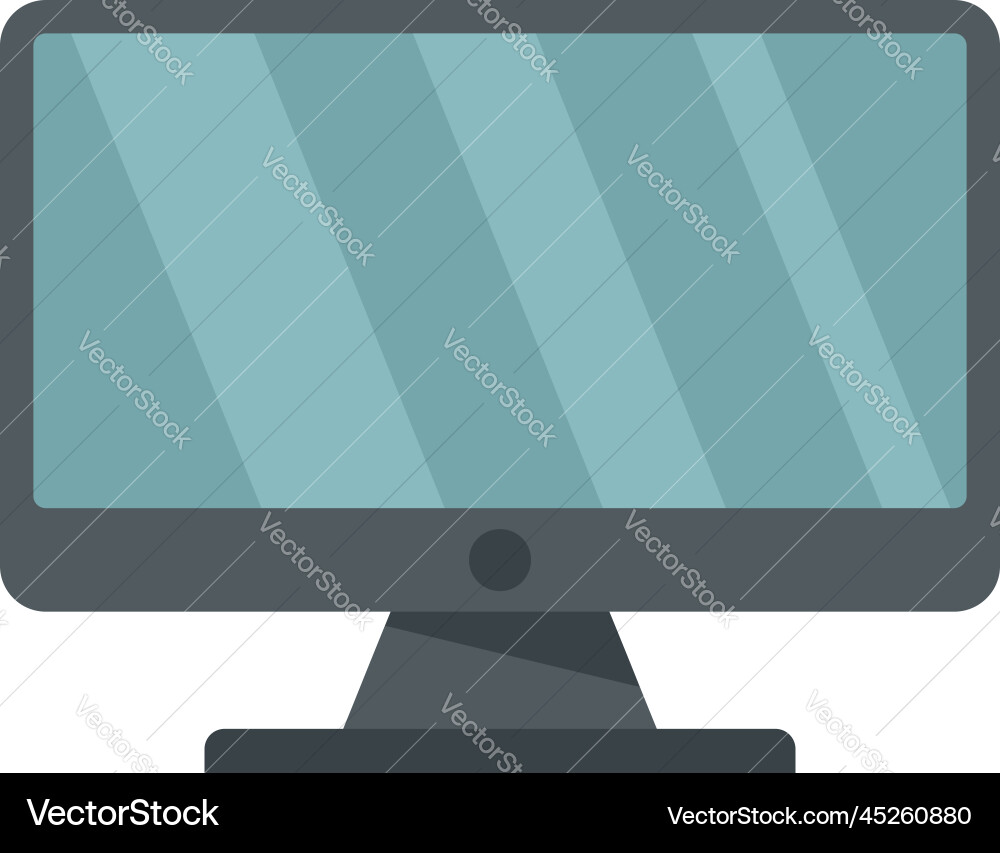 Wide monitor icon flat frame display Royalty Free Vector