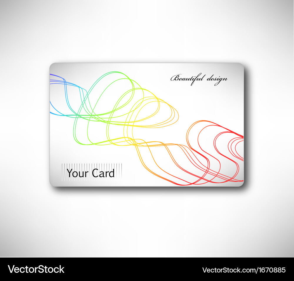 Abstract gift Card with colorful curve Royalty Free Vector