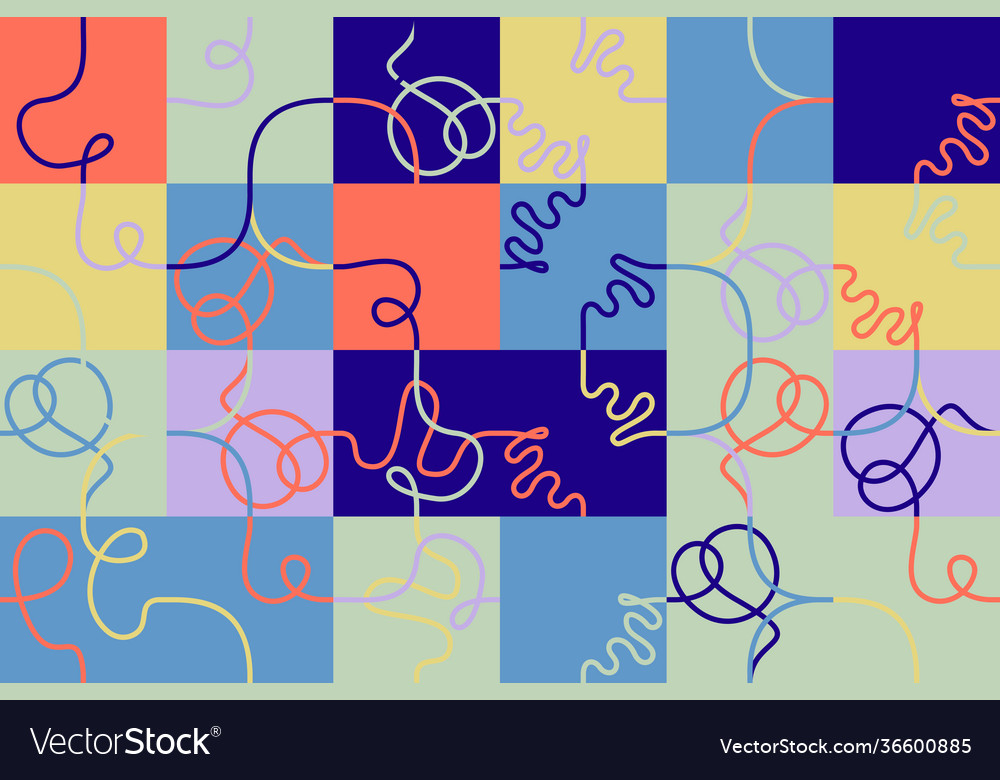 Abstract linear pattern made with seamless thin Vector Image