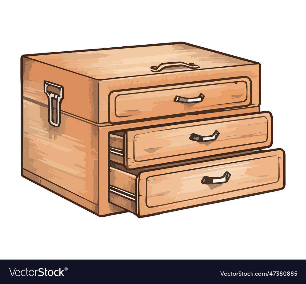An antique filing cabinet a symbol of Royalty Free Vector