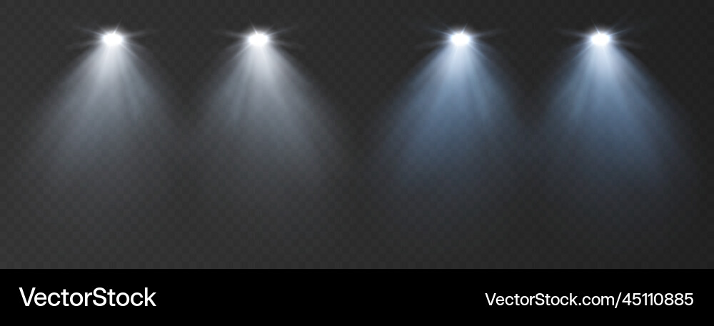 Automotive light glow transport led spotlight Vector Image