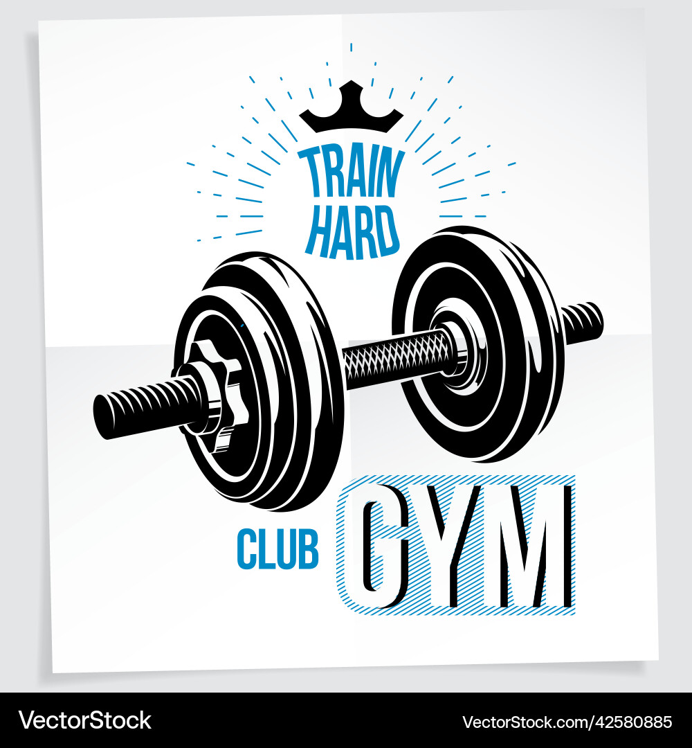 Bodybuilding championship advertising leaflet Vector Image
