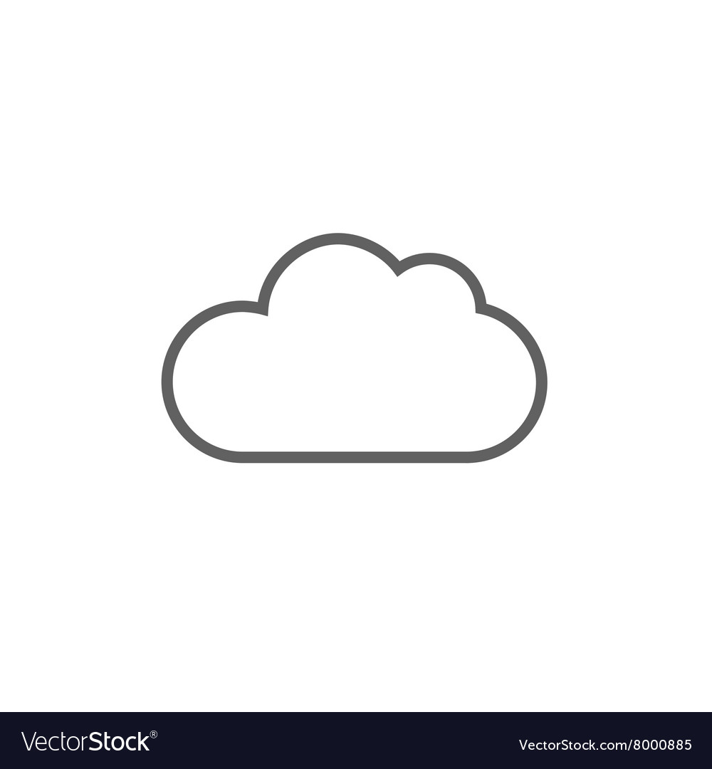 Cloud computing line icon Royalty Free Vector Image