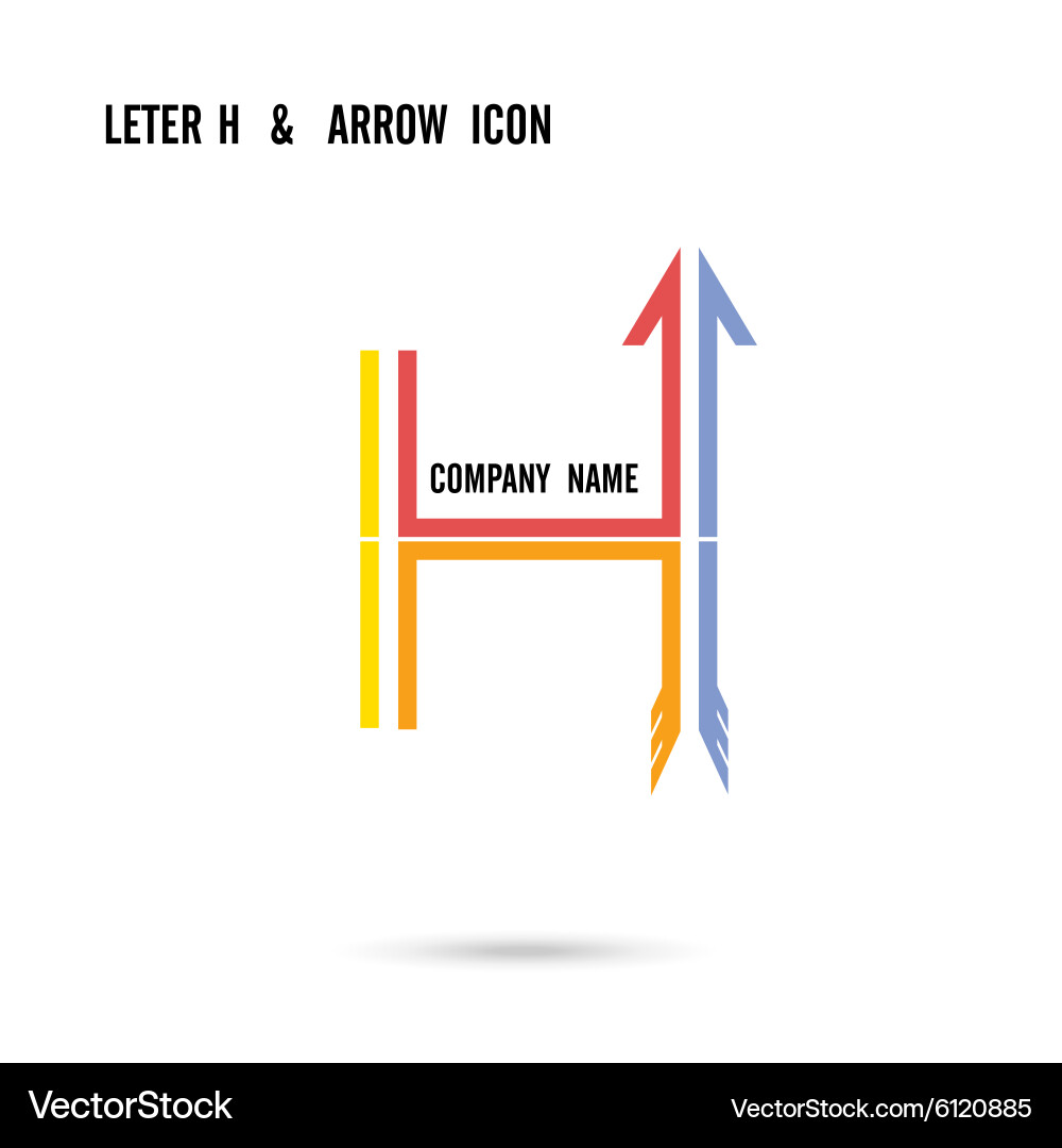 Creative letter h icon logo design Royalty Free Vector Image