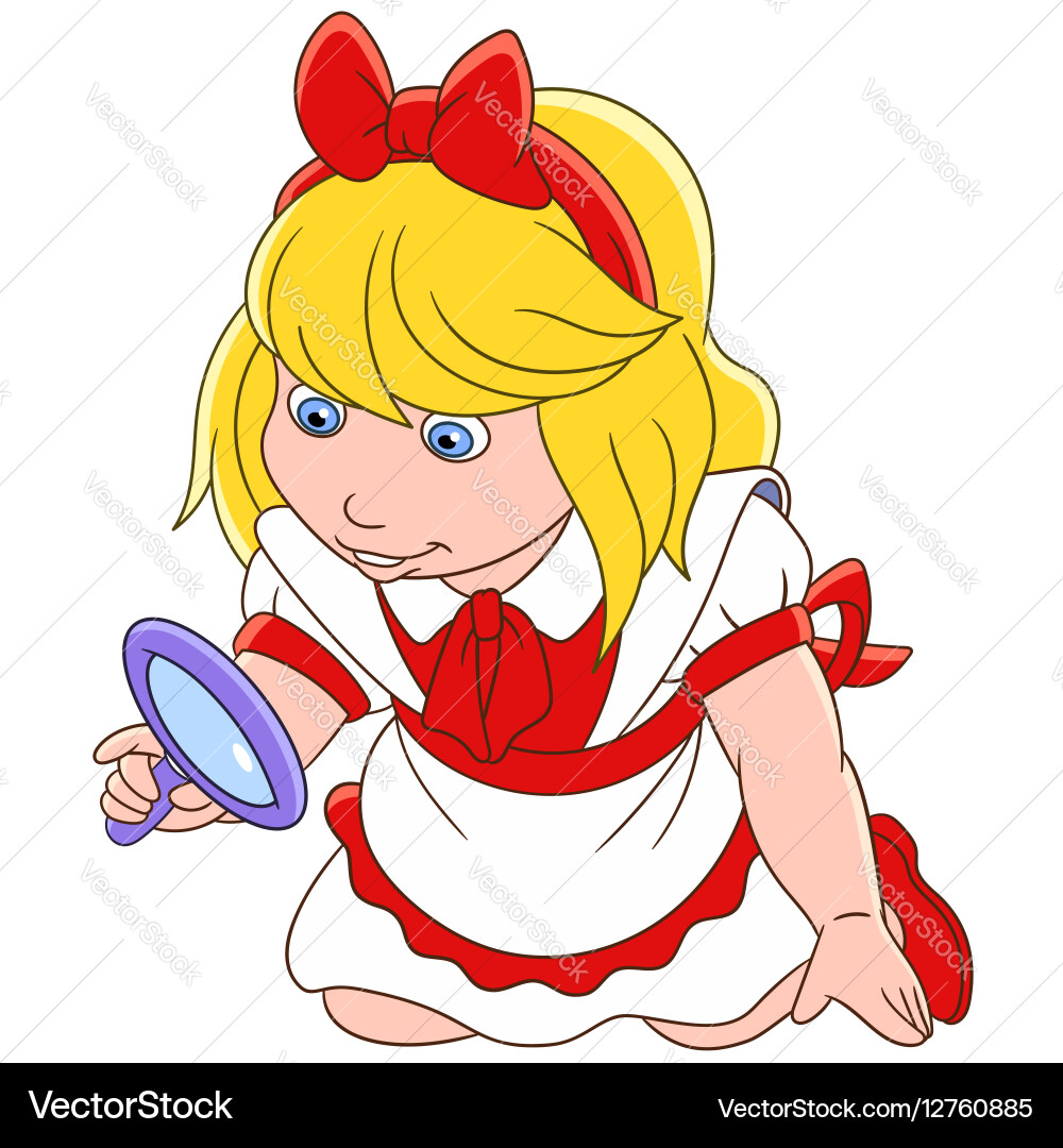 Girl and mystery Royalty Free Vector Image - VectorStock