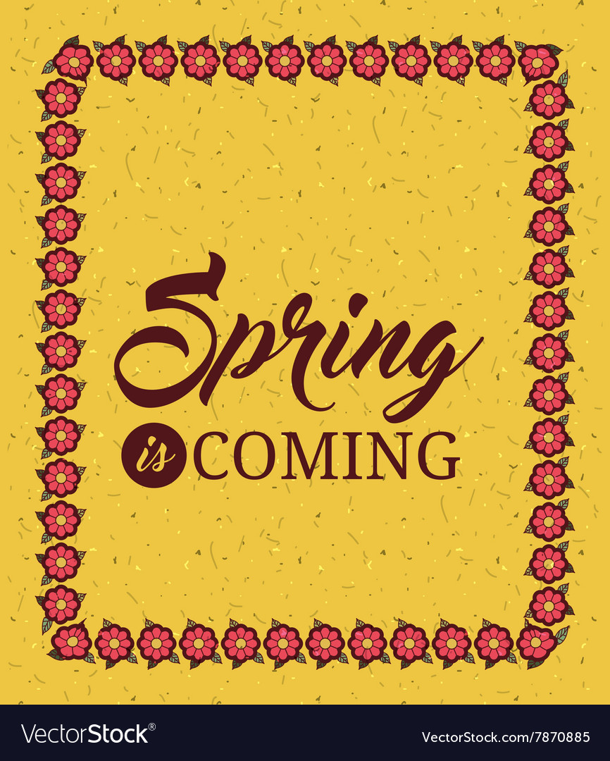 Hello spring design Royalty Free Vector Image - VectorStock