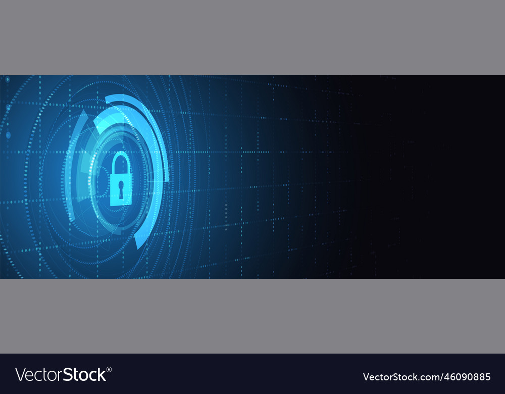 Internet digital security technology concept Vector Image