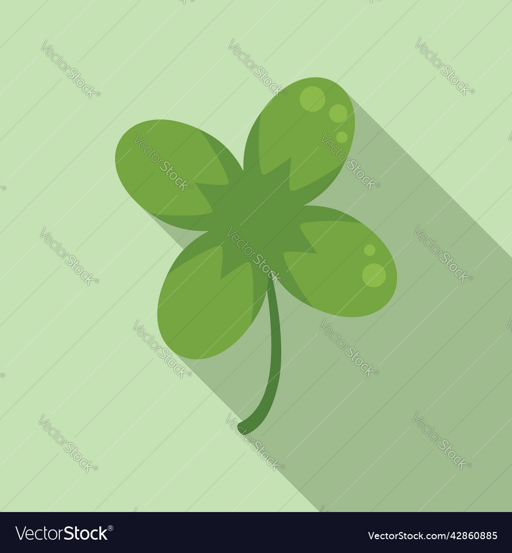 Irish clover icon flat four leaf Royalty Free Vector Image Irish clover icon flat four leaf Royalty Free Vector Image
