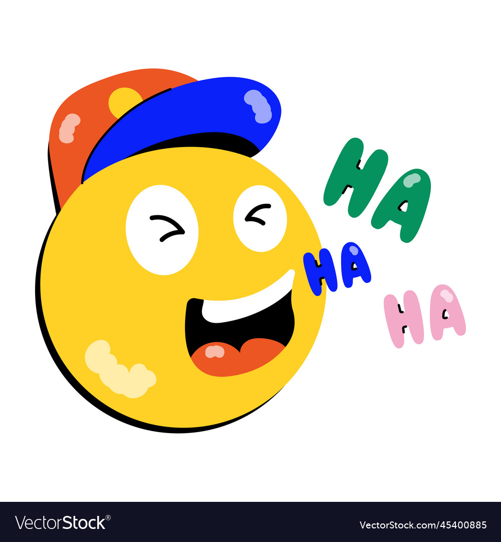 Laugh Emoji Royalty Free Vector Image Vectorstock